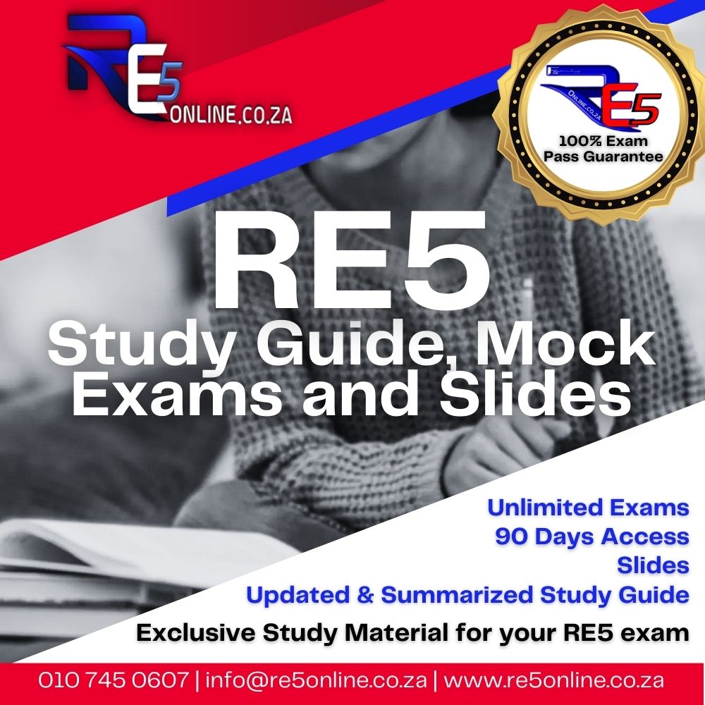 RE5 Study Material - Study Guide, Mock Exams And Slides Exclusive Package