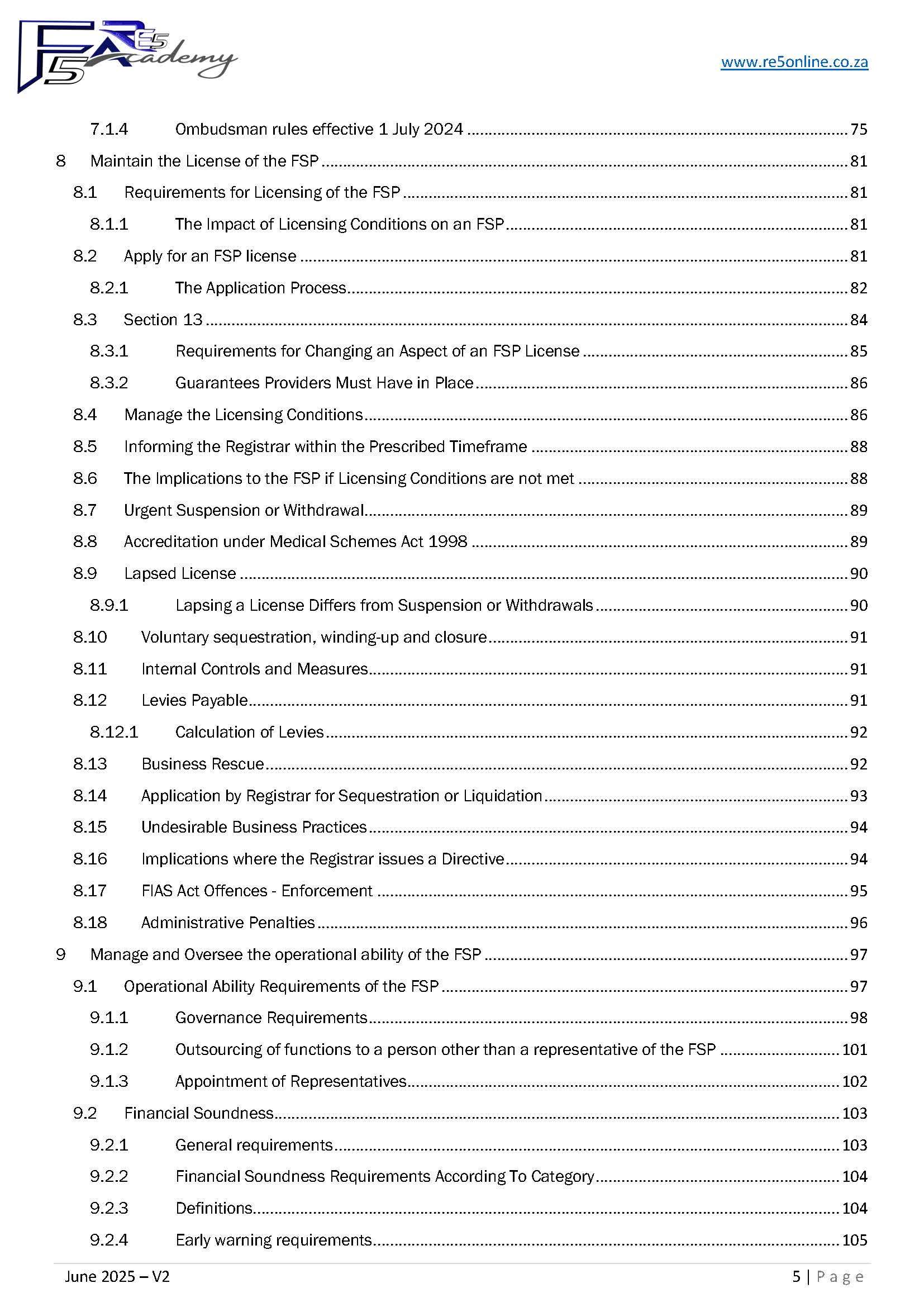 Printed 2025 RE5 Study Material | Delivered To Your Door